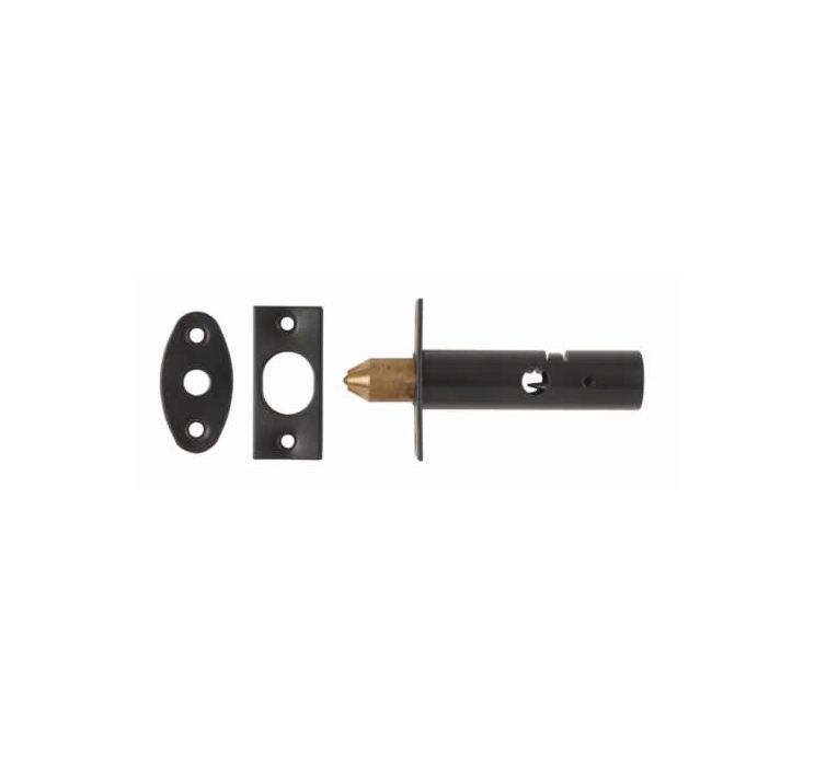 BLACK 60MM MORTICE DOOR BOLT RACK BOLT C/W SQUARE FOREND